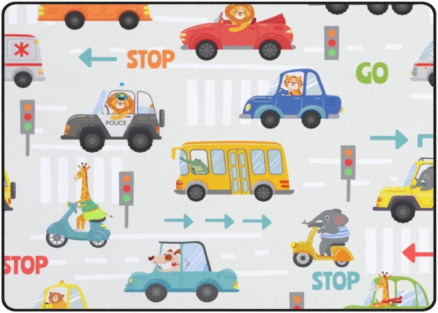 Crawling Indoor Carpet Play Mat Animal in Transport for Living Room ...