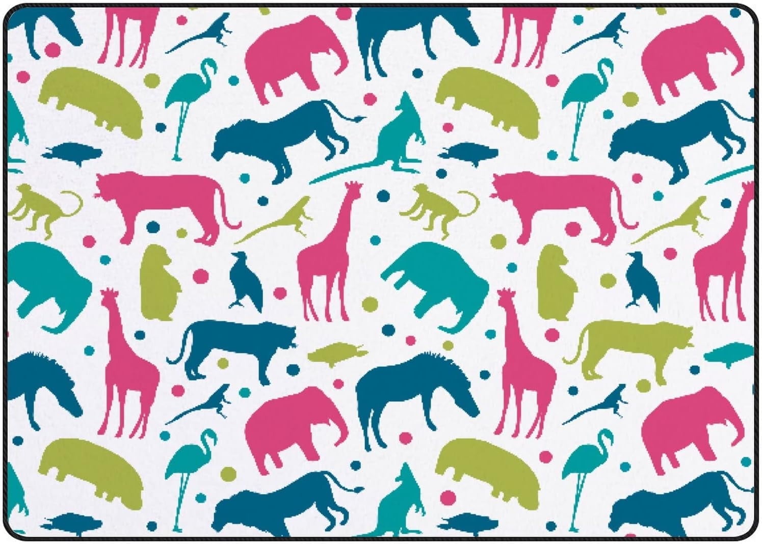 Crawling Indoor Carpet Play Mat Animals Colorful for Living Room ...