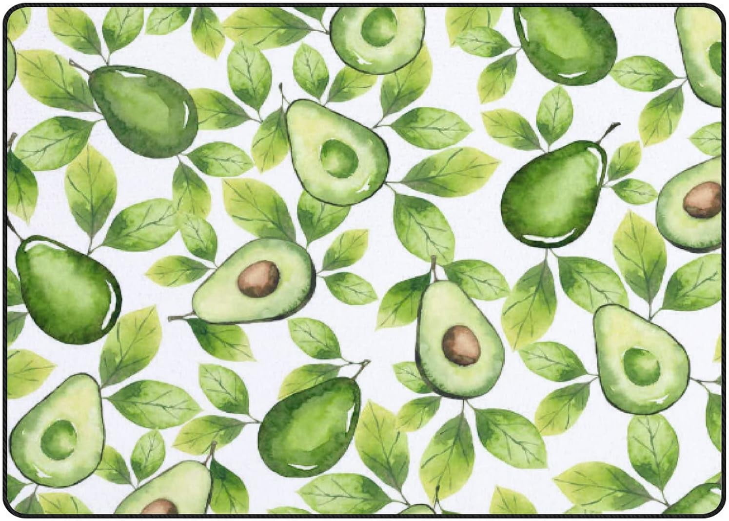 Crawling Indoor Carpet Play Mat Avocados and Leaves for Living Room ...