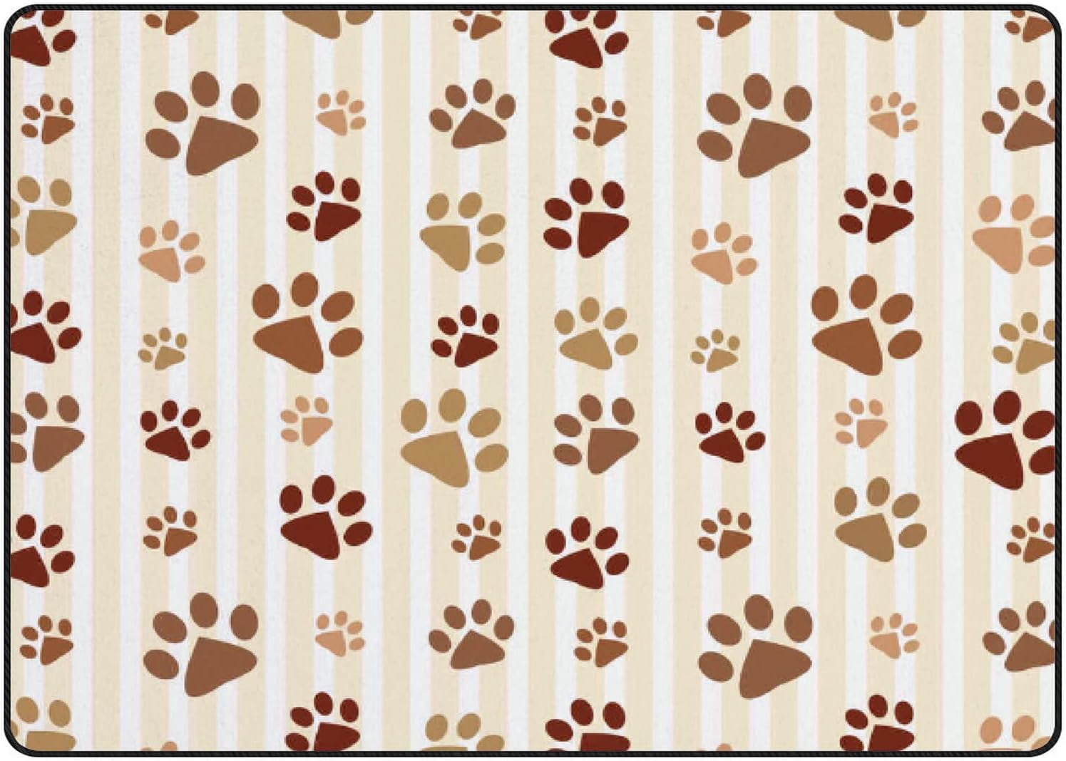 Crawling Indoor Carpet Play Mat Brown Footprints for Living Room ...