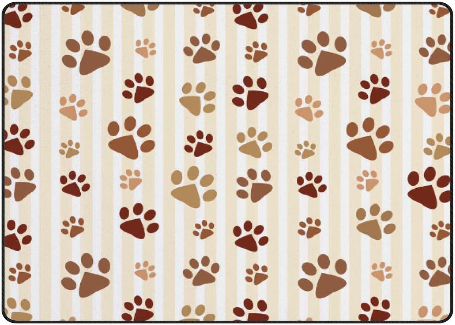 Crawling Indoor Carpet Play Mat Brown Footprints for Living Room ...