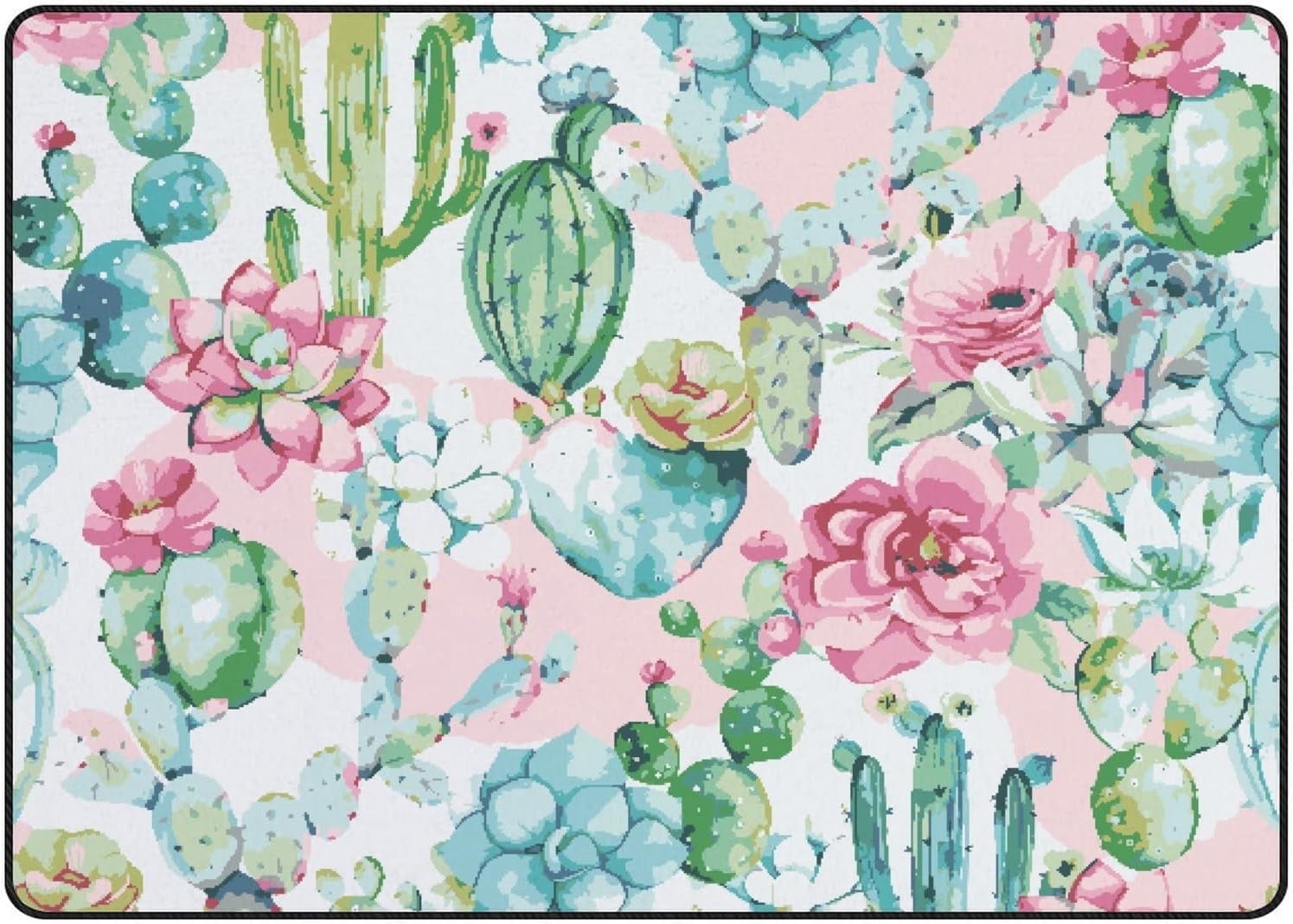 Crawling Indoor Carpet Play Mat Cactus Pick for Living Room Bedroom ...