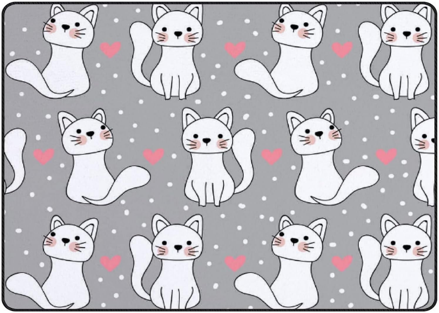 Crawling Indoor Carpet Play Mat Cat Cute for Living Room Bedroom ...