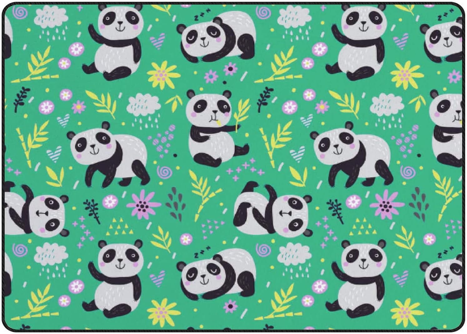 Crawling Indoor Carpet Play Mat Cute Panda for Living Room Bedroom ...