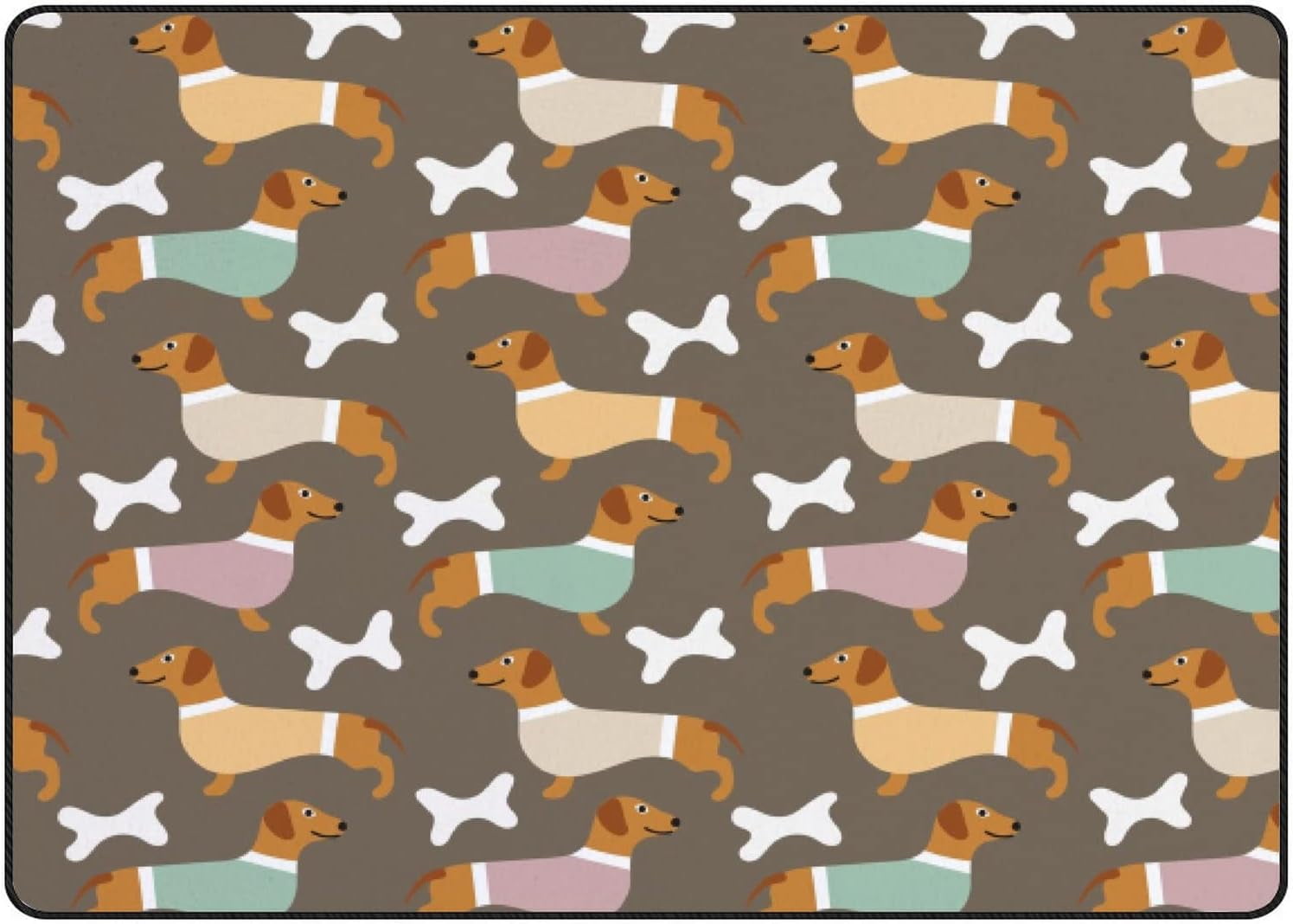 Crawling Indoor Carpet Play Mat Dachshund Dog Puppy for Living Room ...