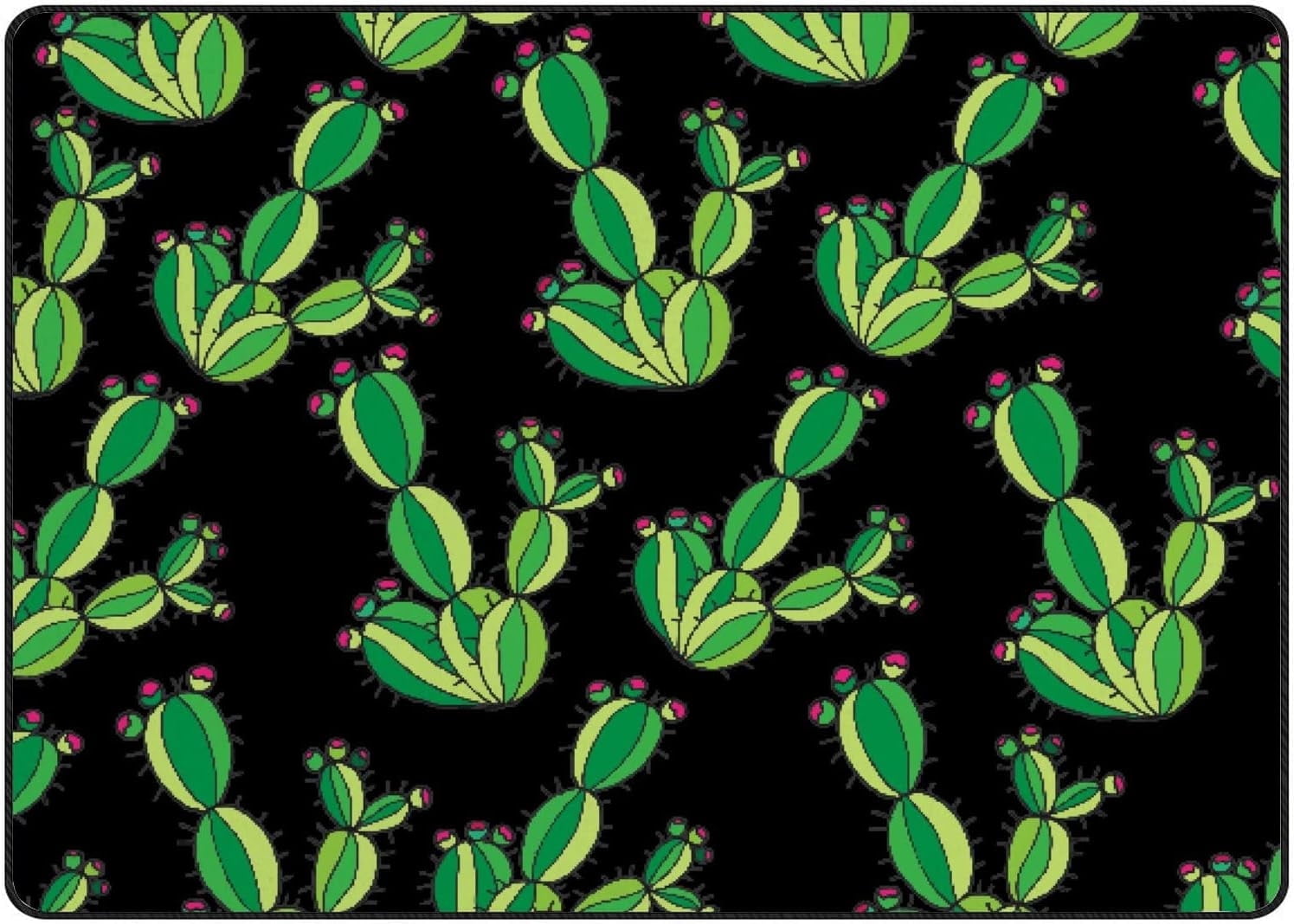 Crawling Indoor Carpet Play Mat Green Cactus for Living Room Bedroom ...