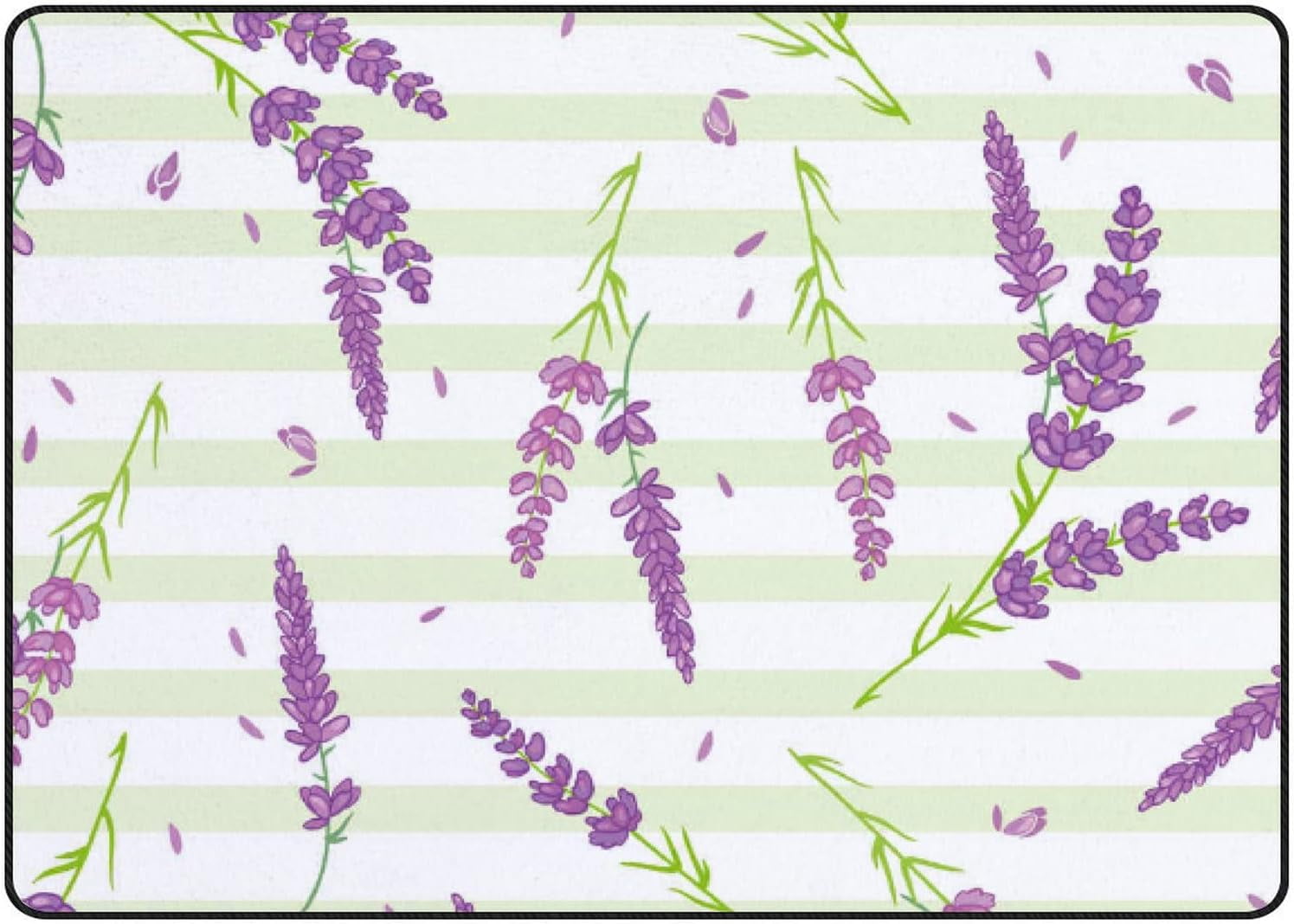 Crawling Indoor Carpet Play Mat Lavender Floral Purple for Living Room ...