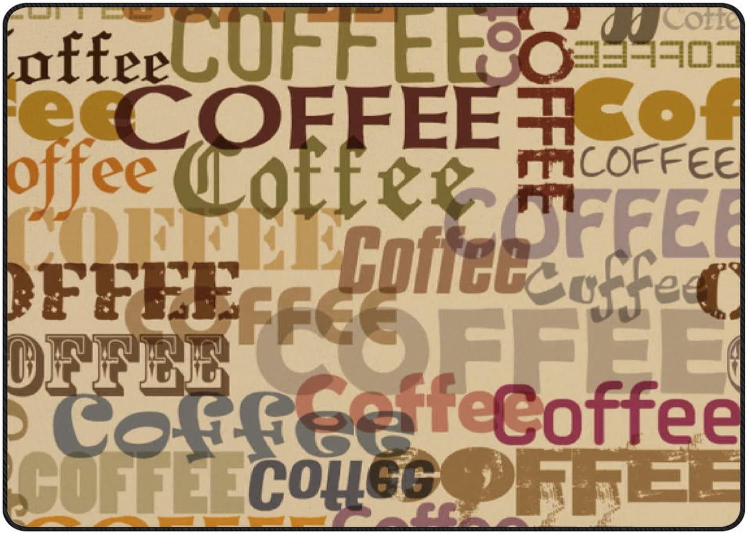 Crawling Indoor Carpet Play Mat Retro Coffee Seamless for Living Room ...