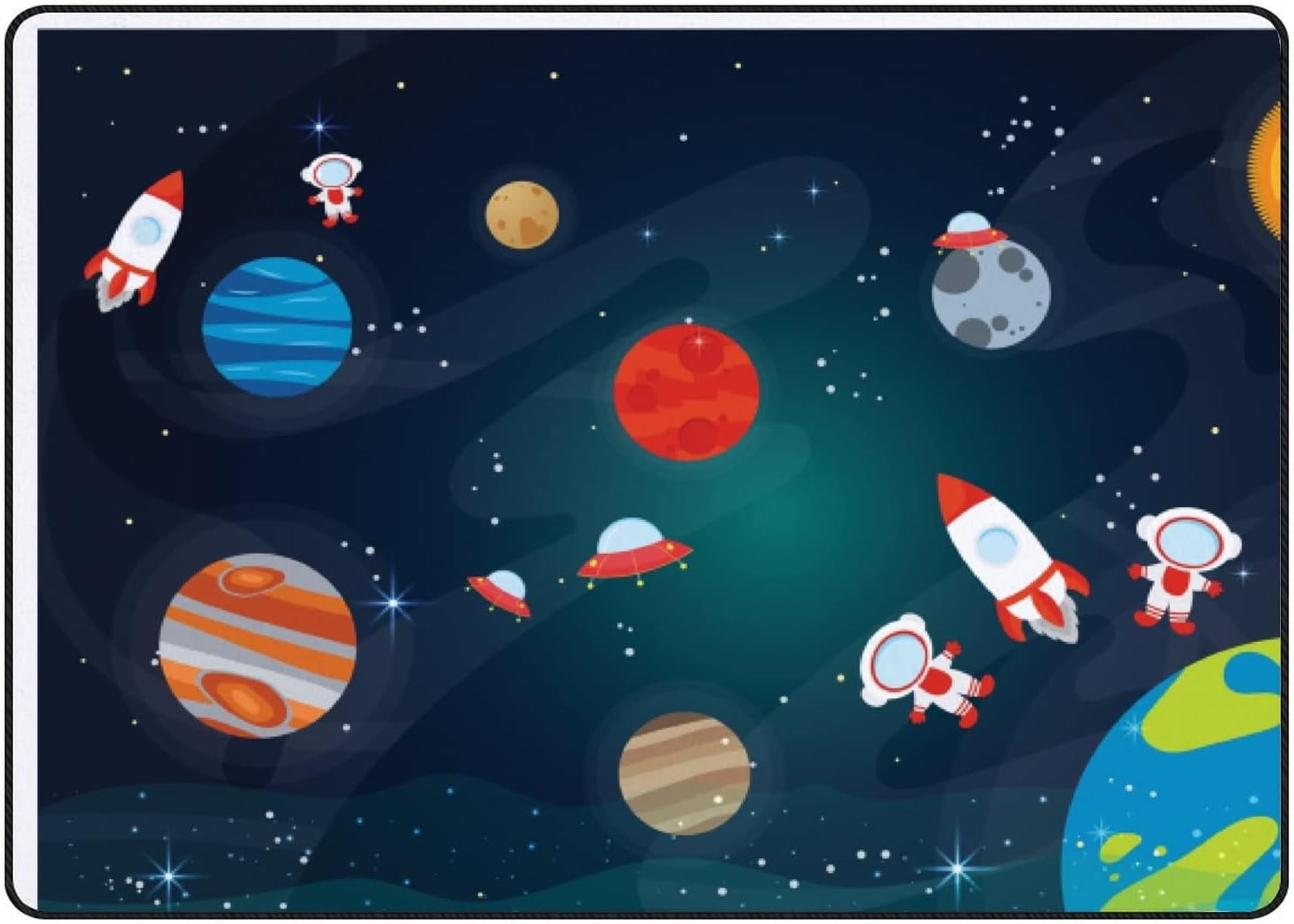 Crawling Indoor Carpet Play Mat Space Rocket Spaceship for Living Room ...