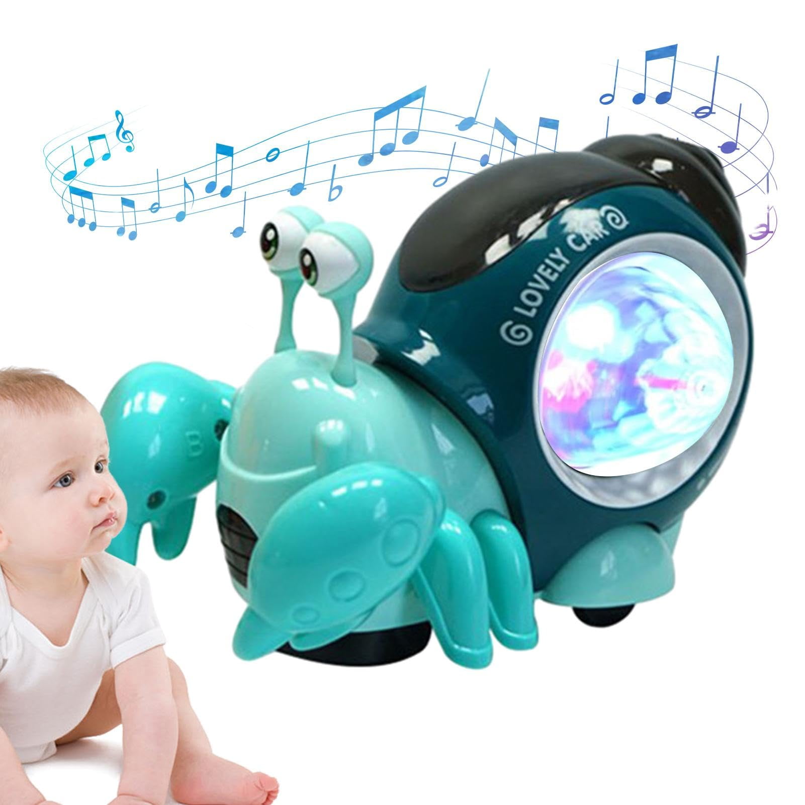 Crawling Snail Toy,Crawling Snail Baby Toys,Crawling Light Up Musical ...