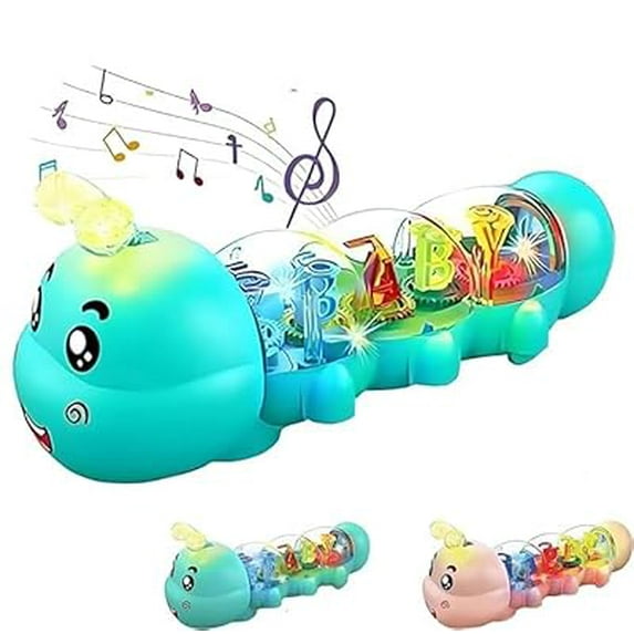 Crawling Toy 2026, Caterpillar Design Tummy Time Toy with Light & Music ...