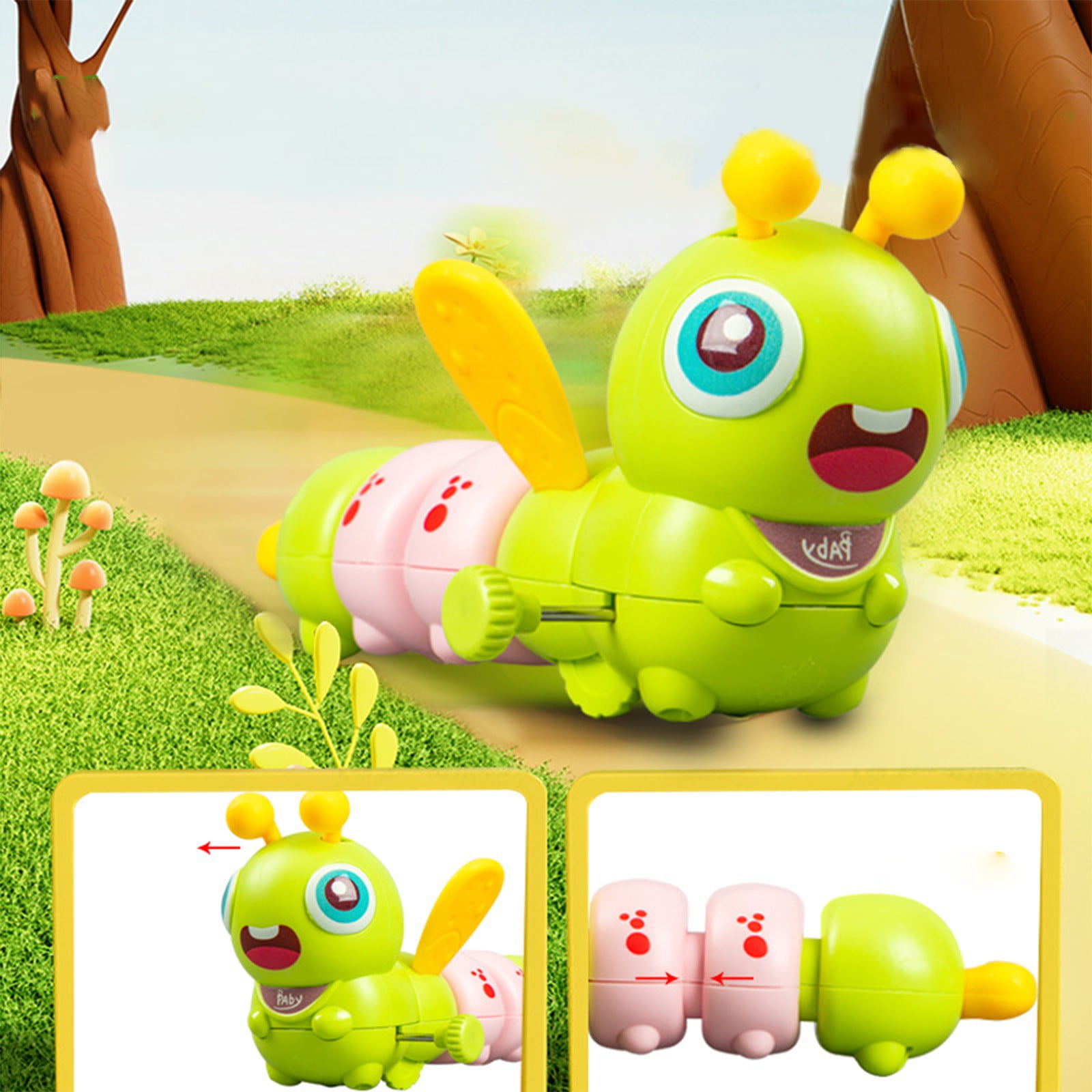 Crawling Toy for Babies - Interactive Winding Caterpillar Puzzle, Early ...