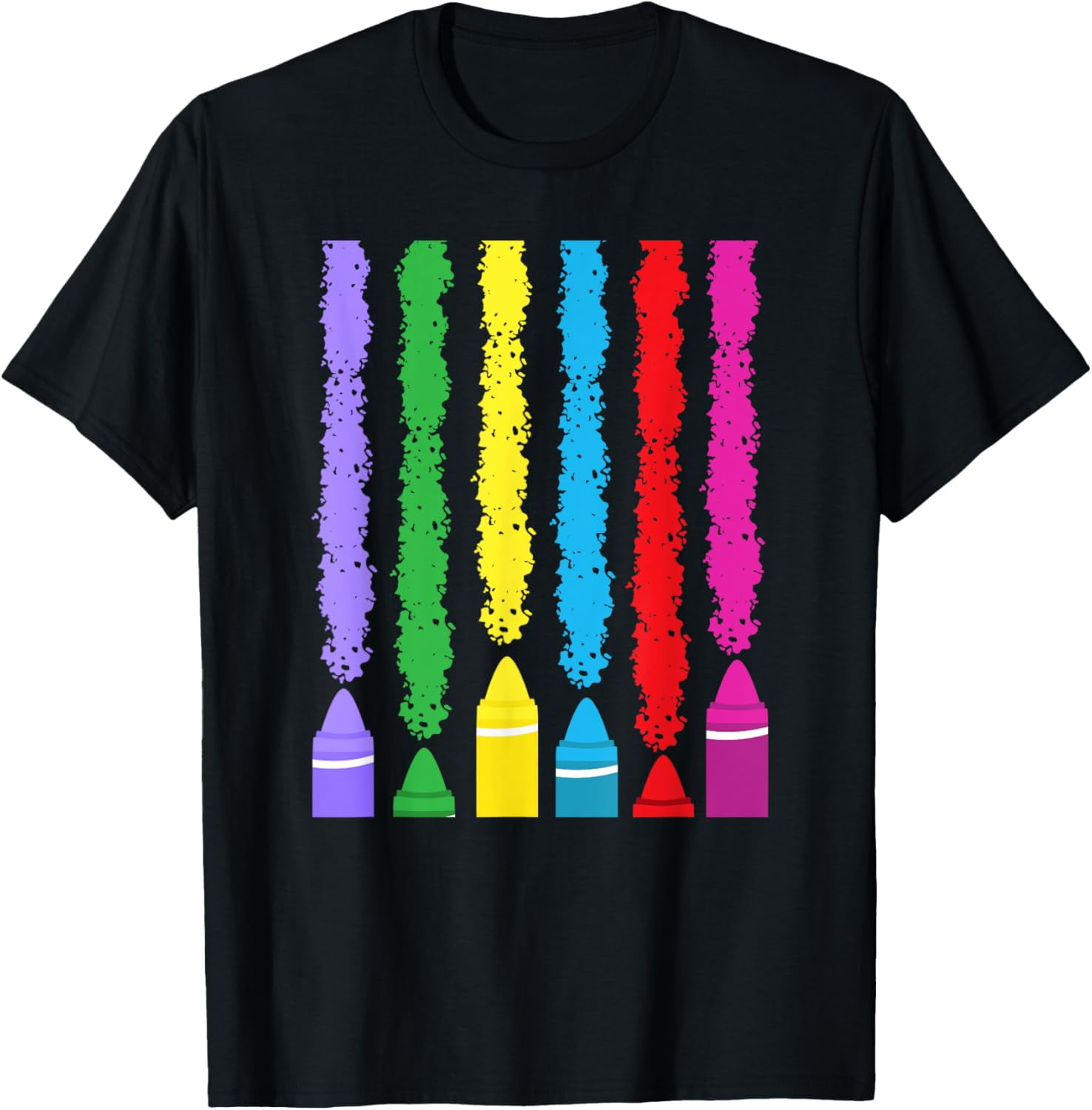 Cray Colors Child Art - Colorful Crayon T-Shirt - Walmart.com