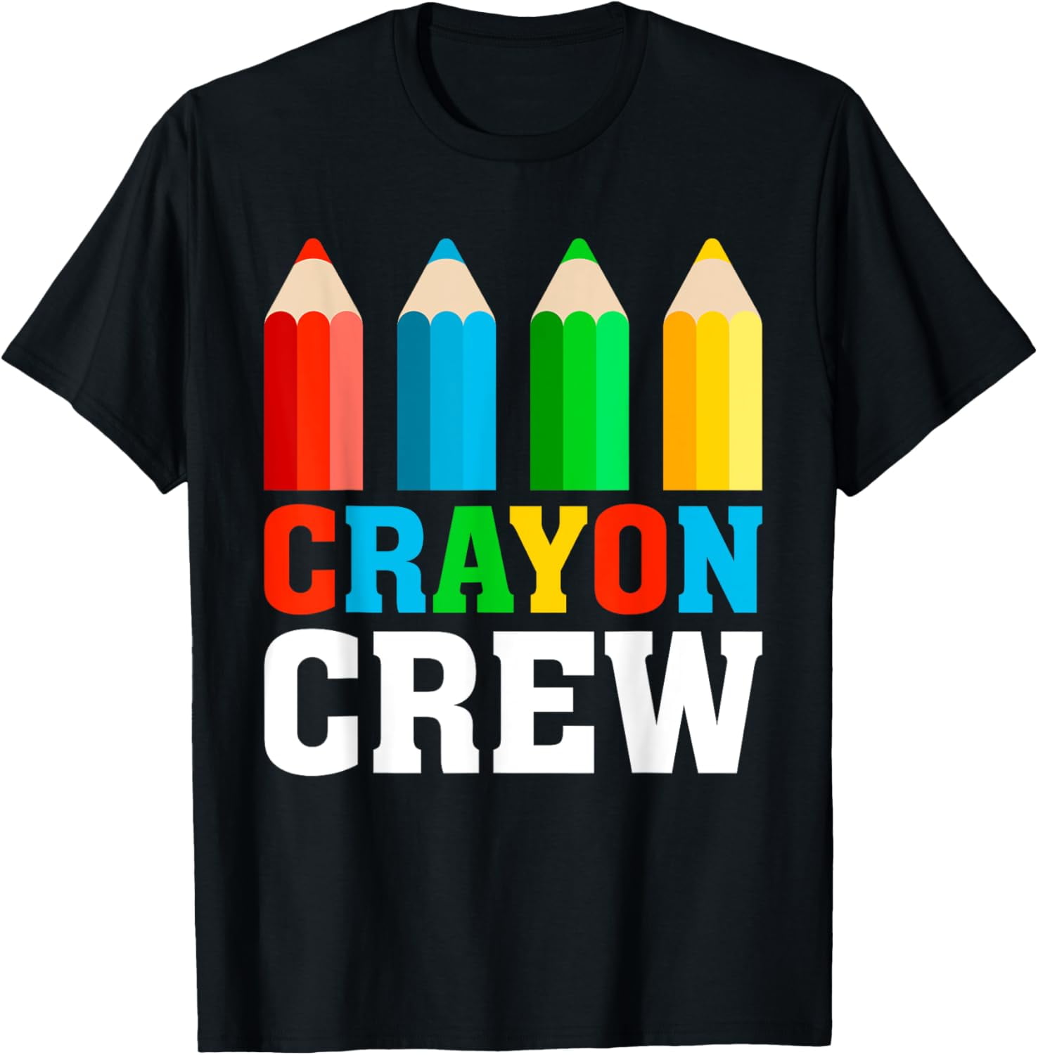Cray Colors Child Art - Funny Crayon Crew T-Shirt - Walmart.com