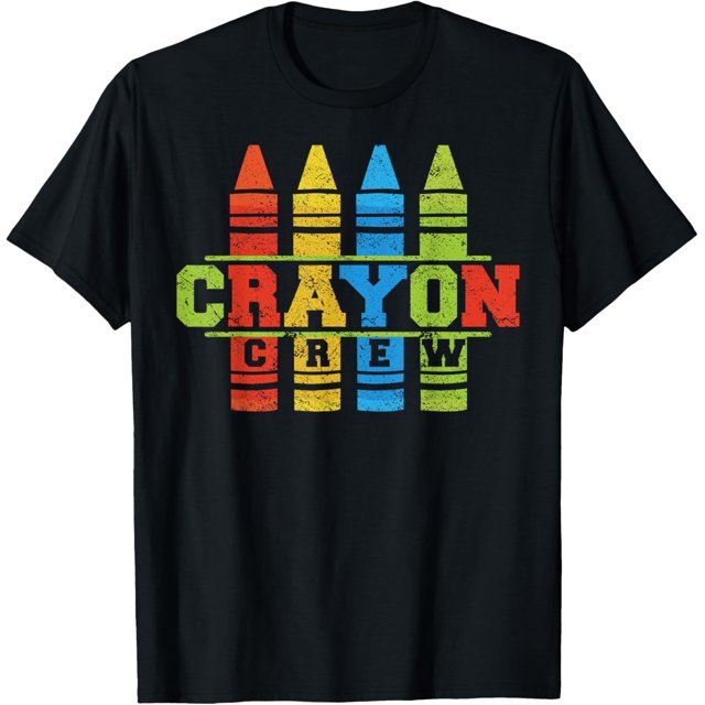 Cray Colors Child Art - Funny Crayon Crew T-Shirt - Walmart.com