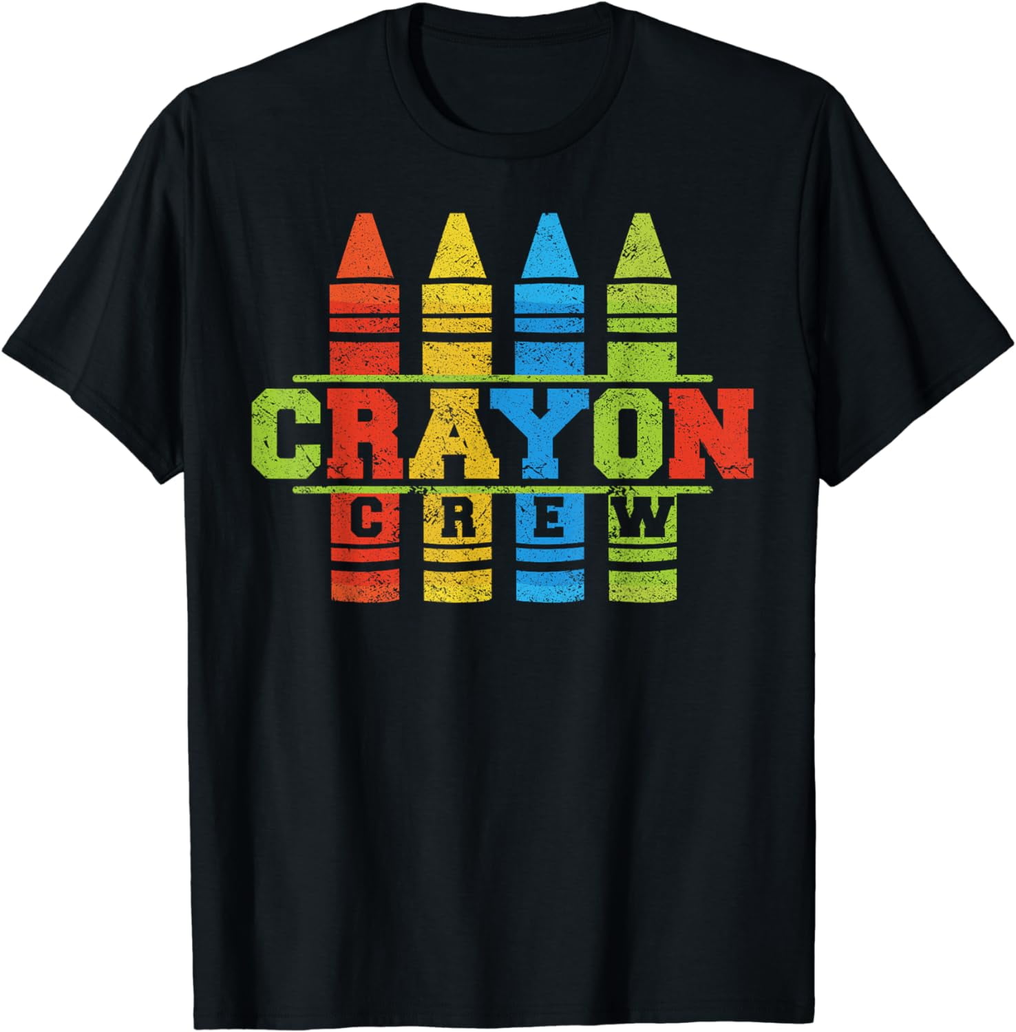 Cray Colors Child Art - Funny Crayon Crew T-Shirt - Walmart.com