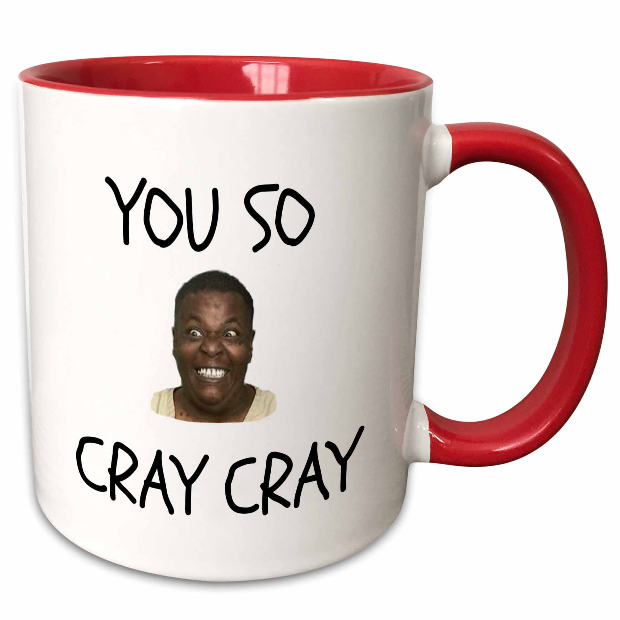 3drose, Cray Cray, Black Letters on White Background with Funny Face ...