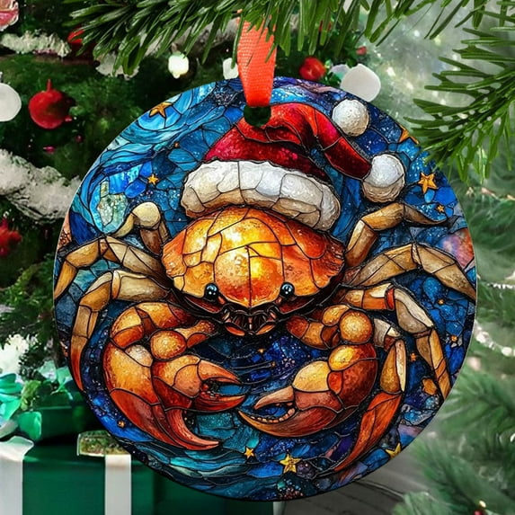 Crayfish 10 Ceramic/Acrylic Christmas Ornament, Warm Fall Feast Moment ...