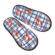 AERUSI women's Red Plaid Indoor House Slippers - Cozy Comfort - Walmart.com
