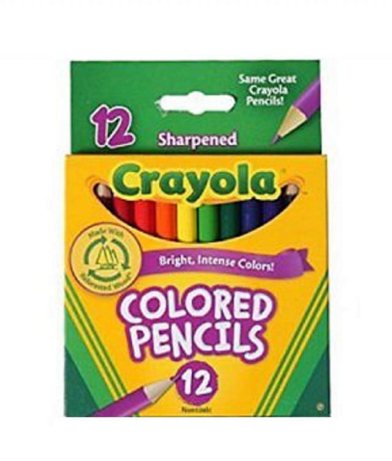 Crayola 12 Count Colored Pencils Short (Pack Of 2) - Walmart.com