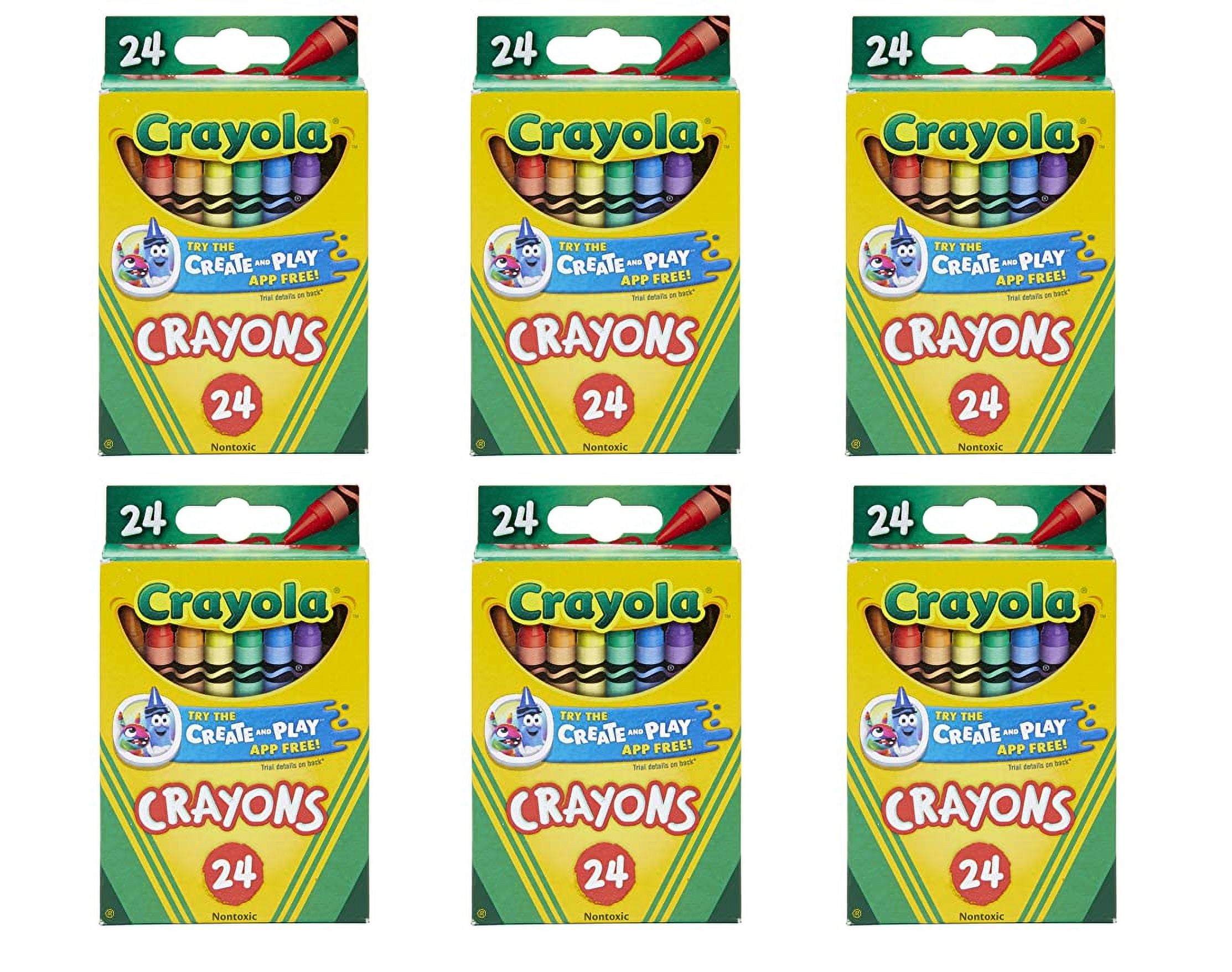 Crayola Back to School Assorted 24 Count Crayons, 6 Pack Bundle ...
