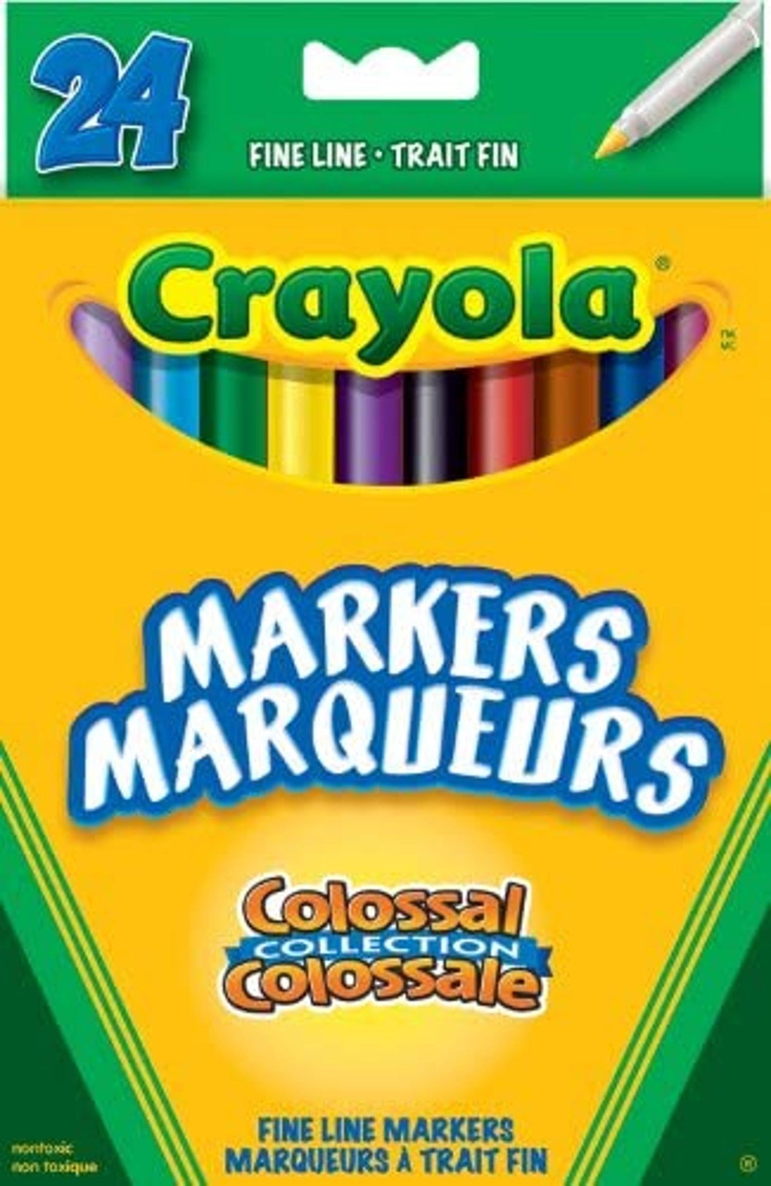 Crayola - 24 Fine Line Colossal - Walmart.com