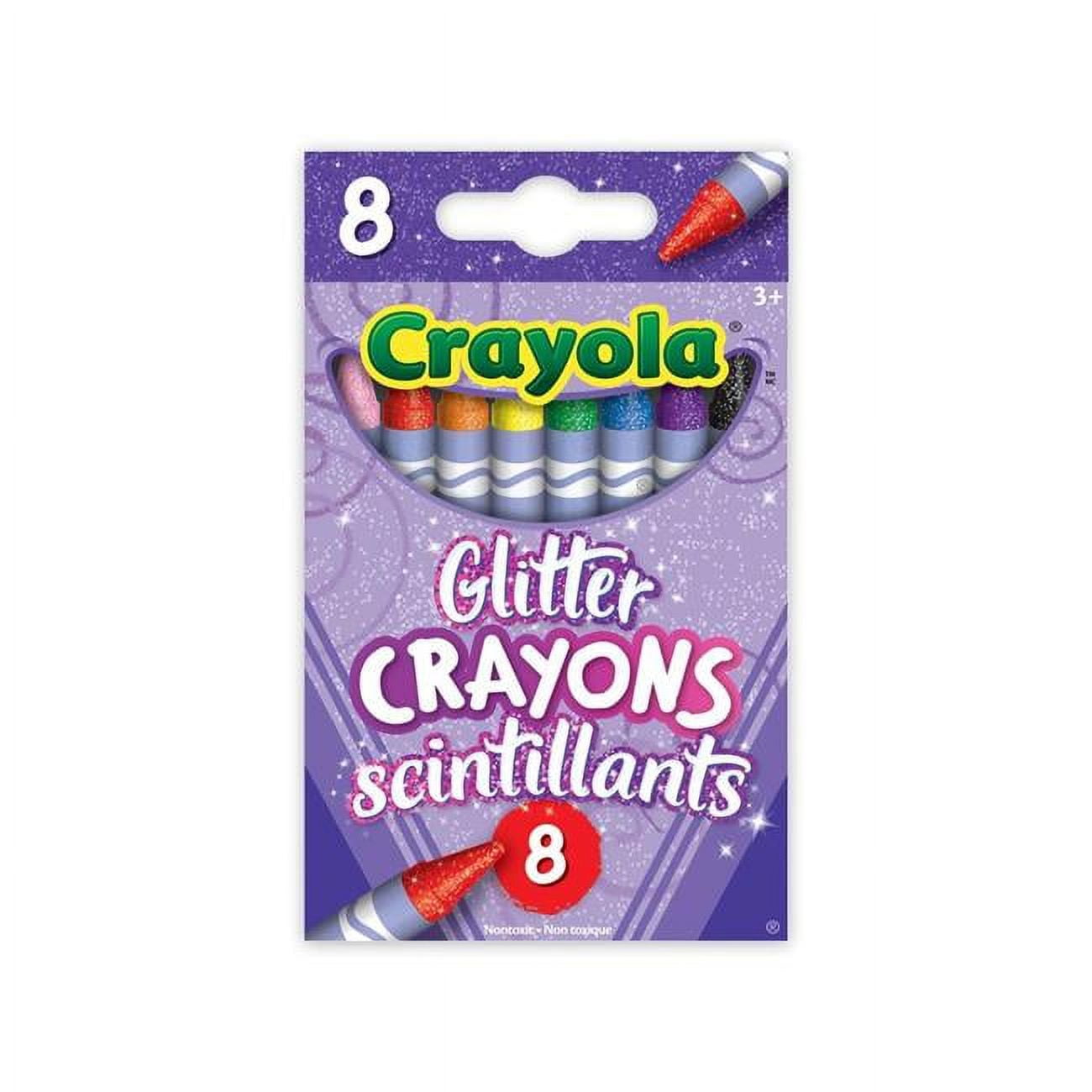 Crayola 30393045 Glitter Crayons, Assorted Color - 8 Count - Walmart.com