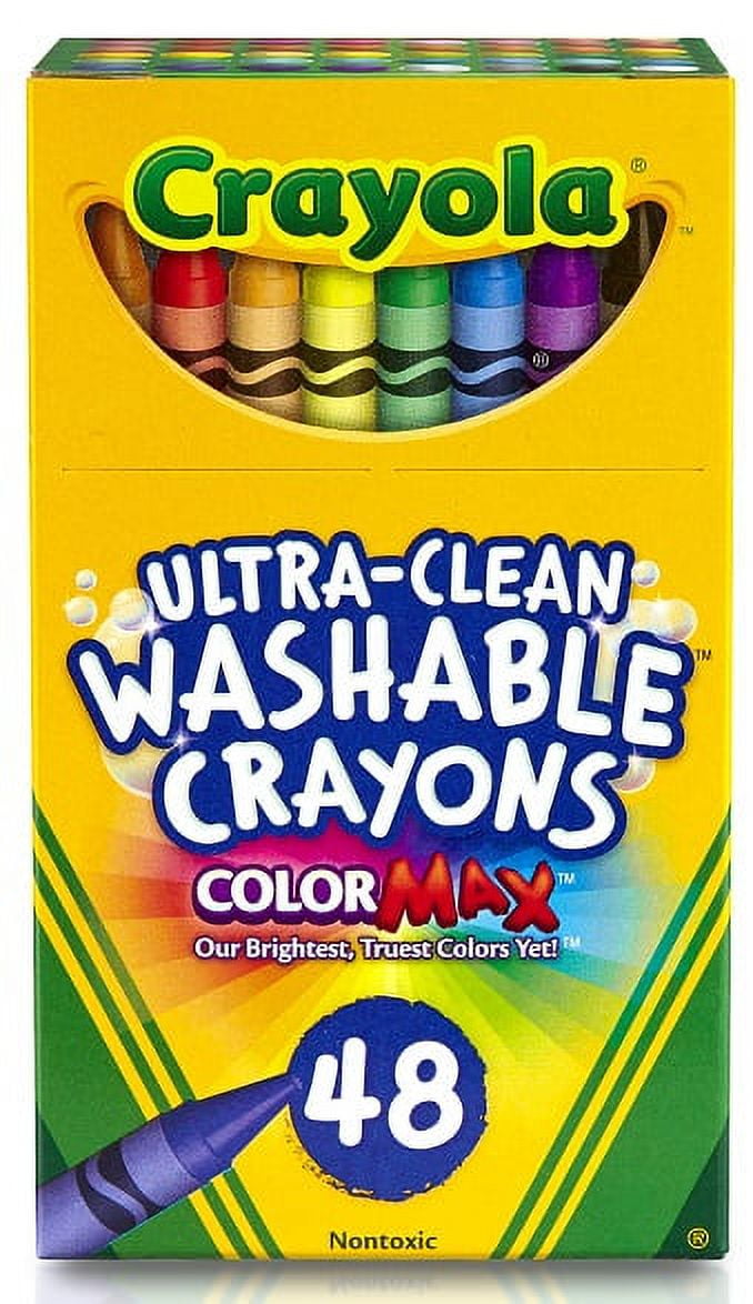 Crayola Ultra Clean Washable Color Max Crayons, Standard Size, Set of ...