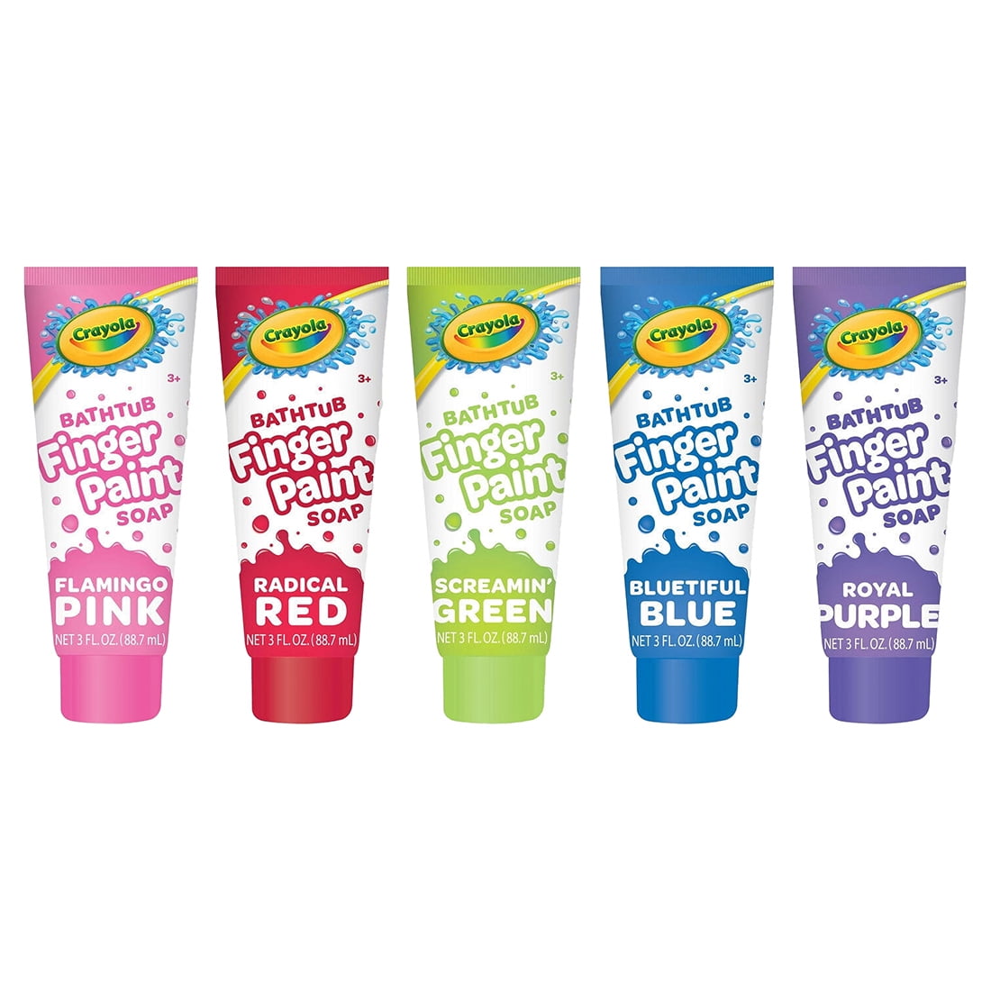 Crayola Bathtub Finger Paint Soap Set, 5 Colors, 3 fl oz Each, Pink ...