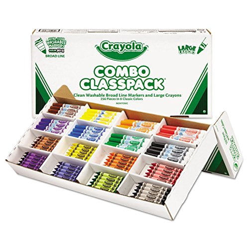 Crayola 523348 Classpack Crayons w/Markers, 8 Colors, 128 Each Crayons ...