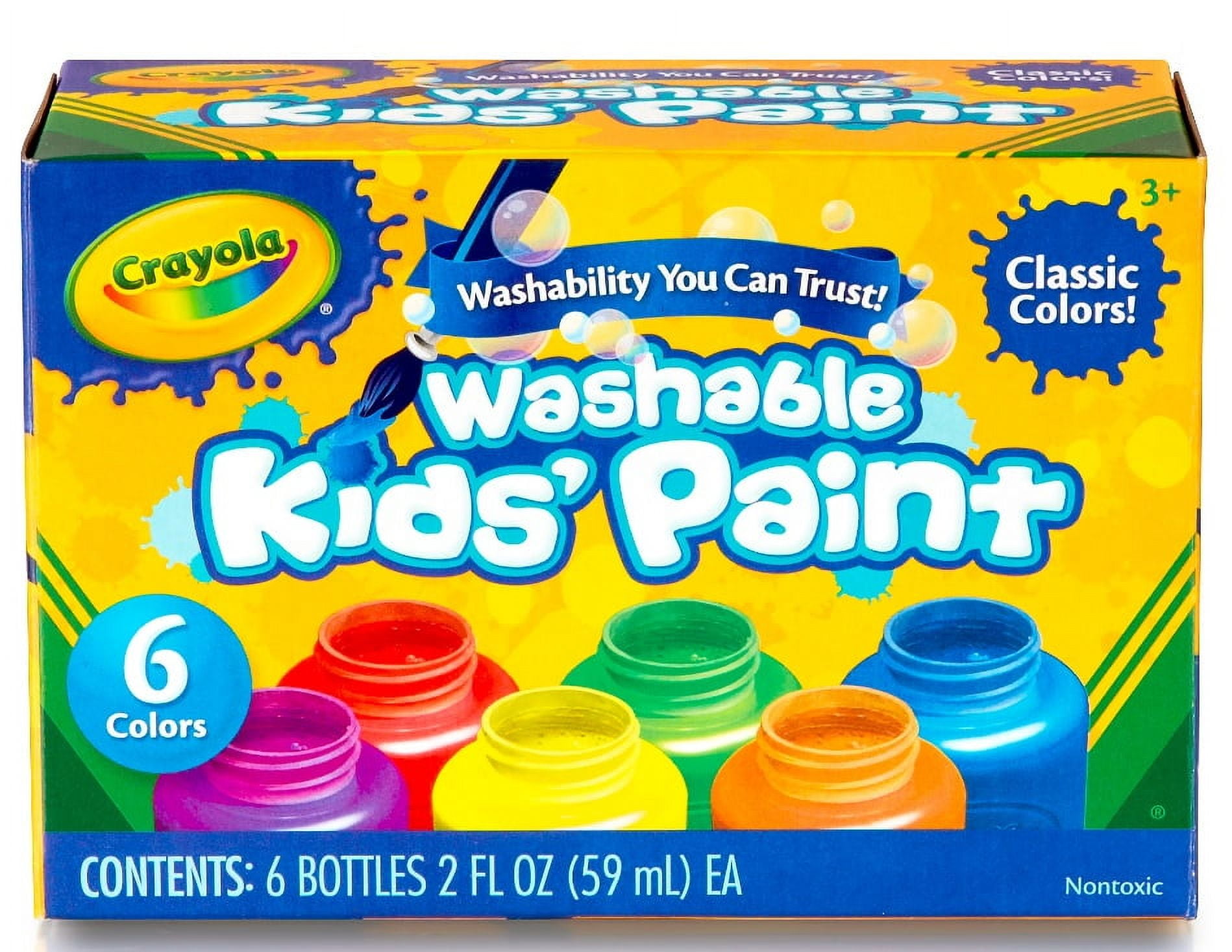 Crayola Craft Project Non-toxic Washable Kids' Paint Set, 6-Colors ...