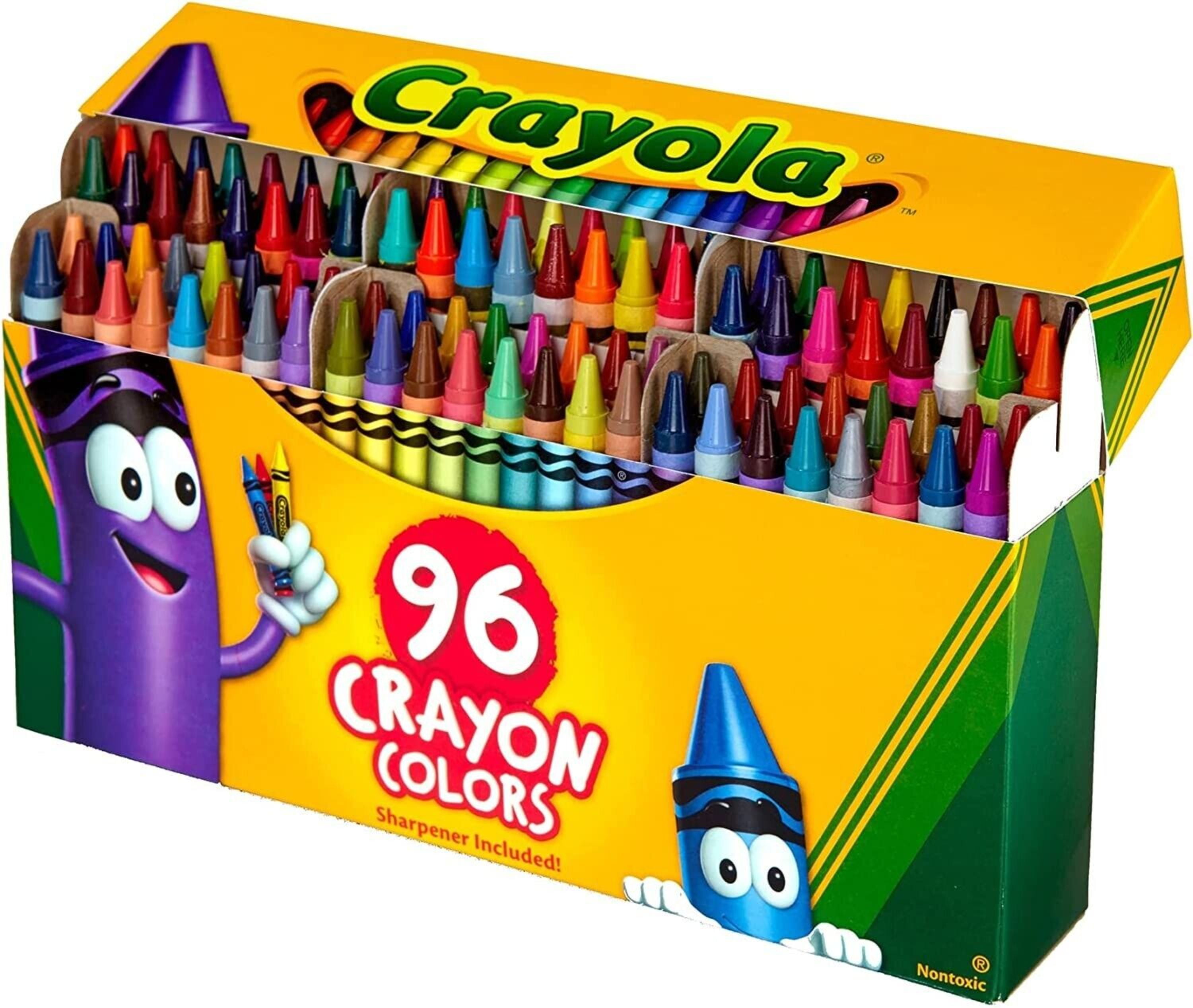 Crayola 96ct Assorted Color Crayons, Flip-Top with Built-in Sharpener ...