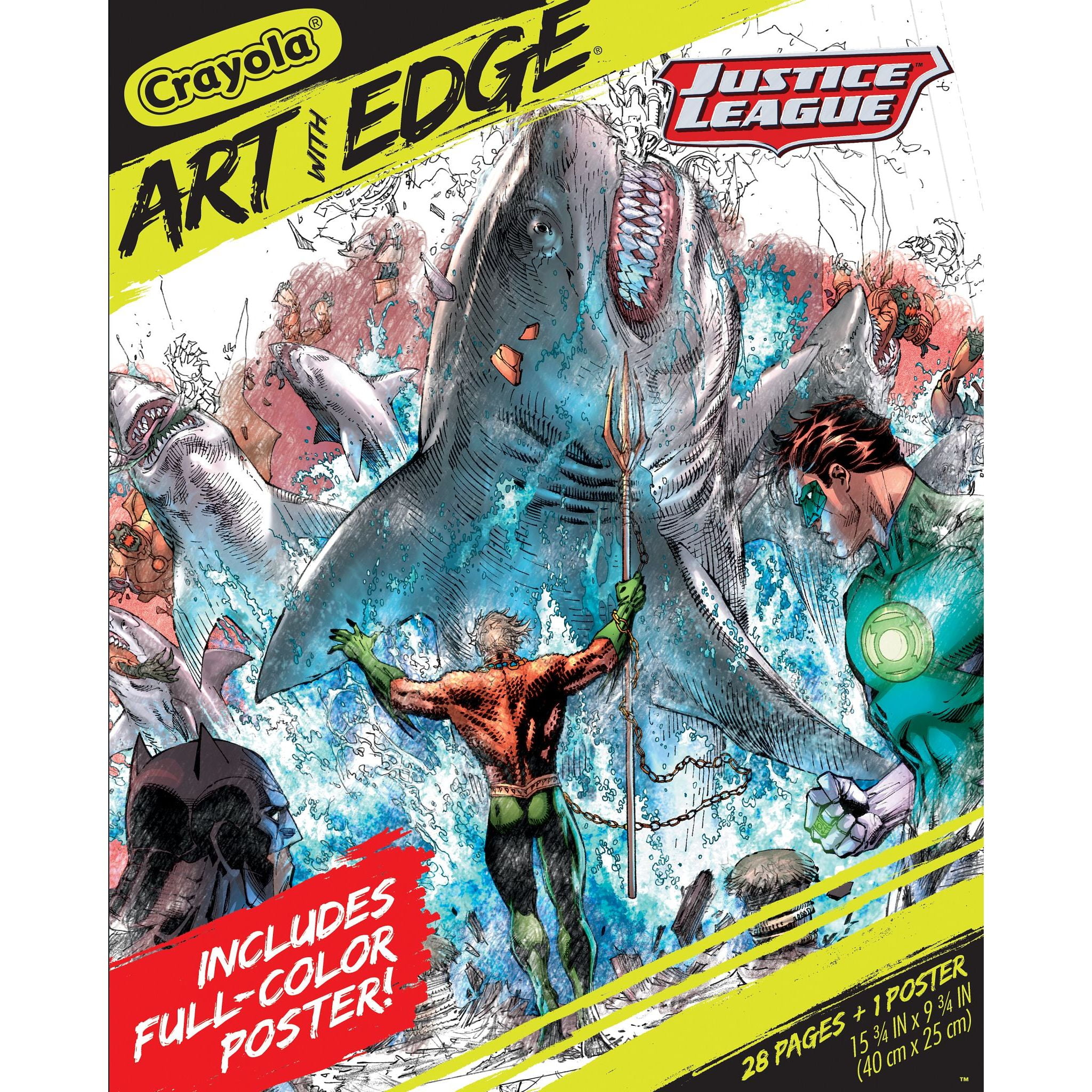 Crayola Art with Edge Justice League, 28 Loose Leaf Pages, Adult Coloring, Gift for Teens and ...