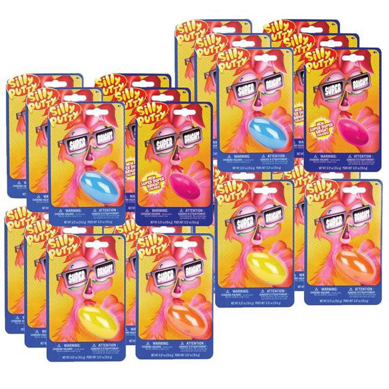 Crayola BIN80315-24 Silly Putty Assorted Superbright - Pack of 24 ...