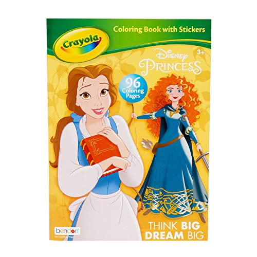 Pre-Owned Crayola / Bendon Disney Princess Coloring Book with Stickers ...