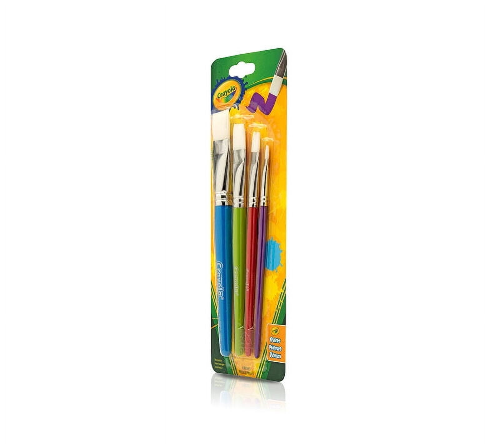 Crayola Big Paintbrush Set, 4 Count Flat, 1 Pack of 10 Piece - Walmart.com