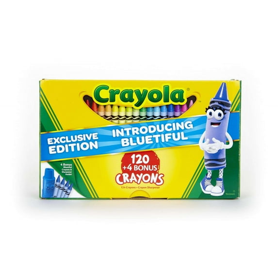 Crayola Bluetiful Crayon Box for 3years and above (124 Count) - Walmart.com