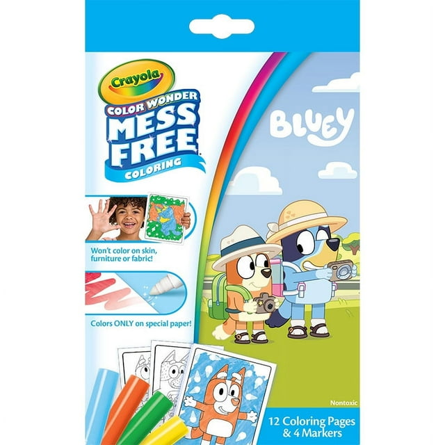 Crayola Bluey Color Wonder Mini Box Set, Toddler Craft, 12 Pgs & 4 Mess ...