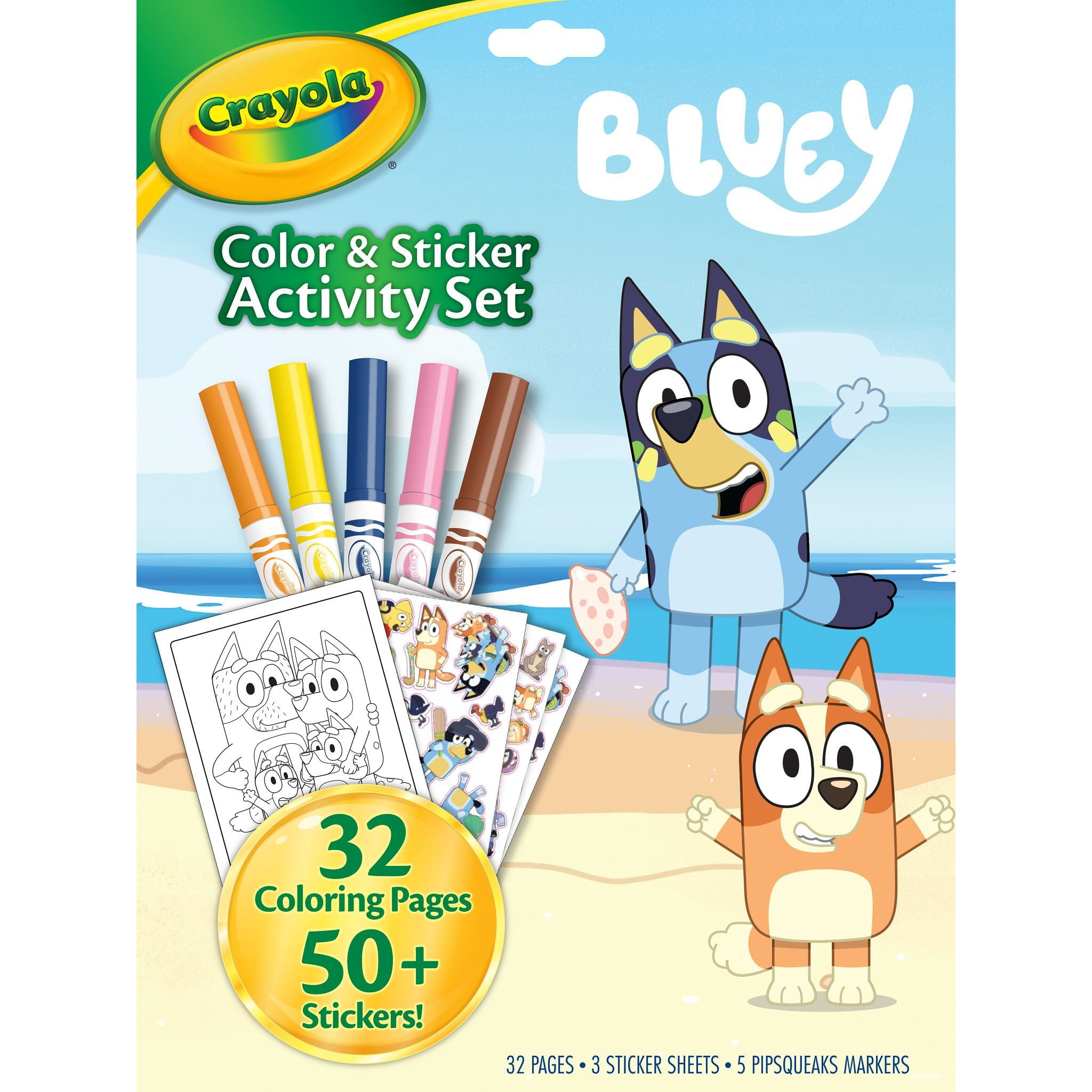 Crayola Bluey Color and Sticker Activity Set with Markers, Bluey ...