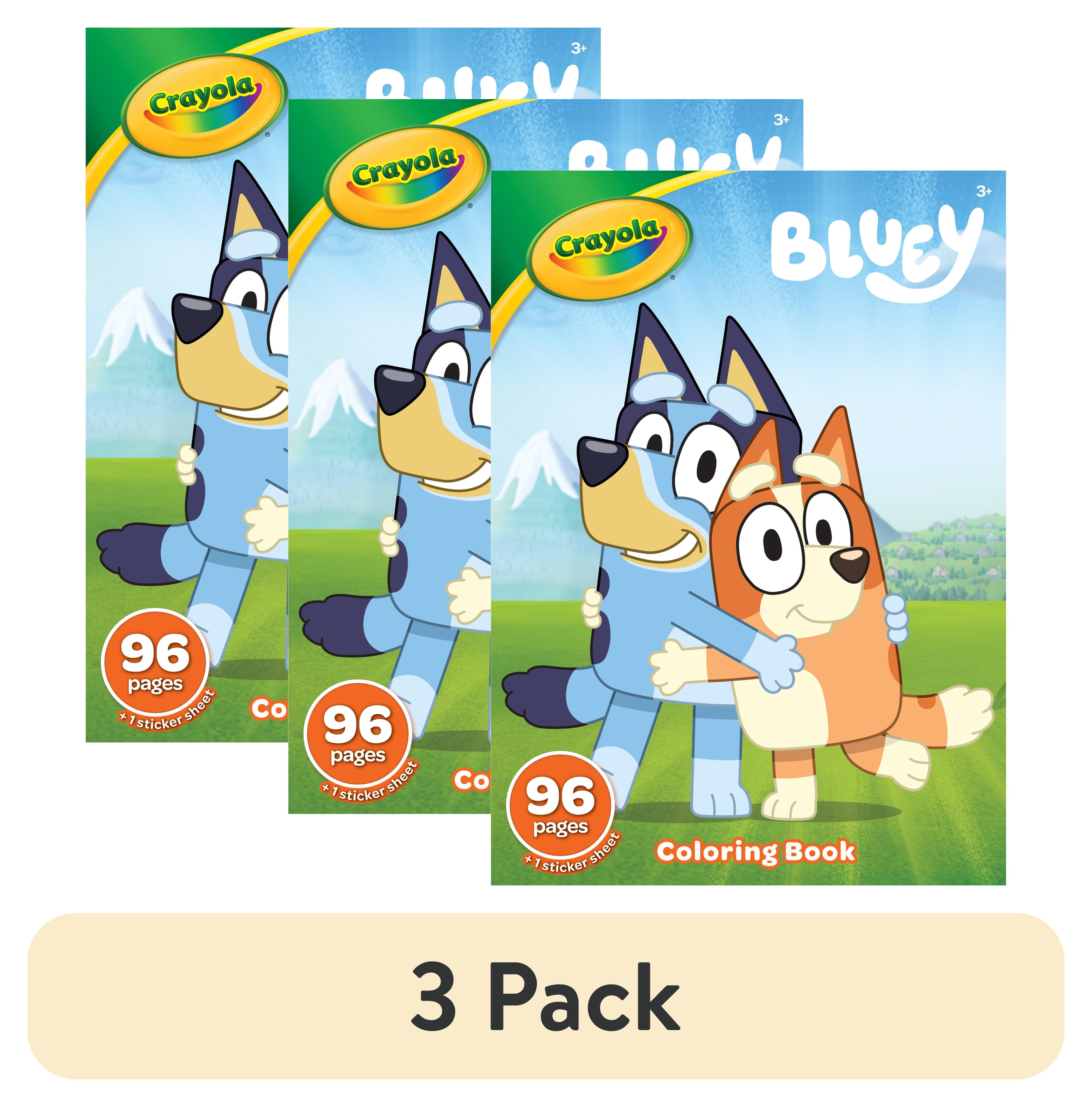 (3 pack) Crayola Bluey Coloring Book with Sticker Sheet, 96 Pgs, Easter ...