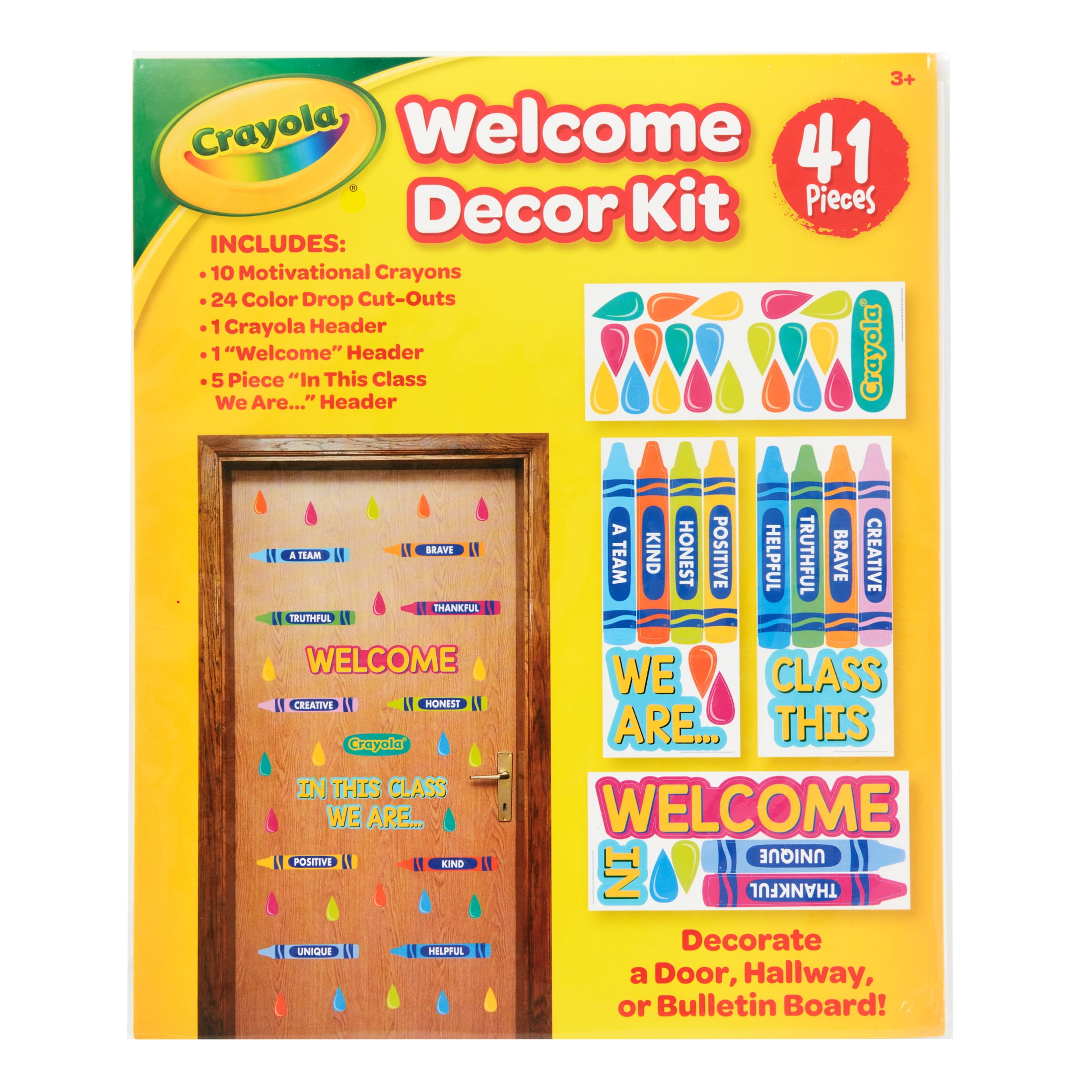Crayola Brand Welcome Décor Kit, Classroom, Club, 41 Pieces, Multi ...