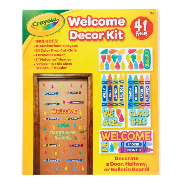 Crayola Brand Welcome Décor Kit, Classroom, Club, 41 Pieces, Multi ...
