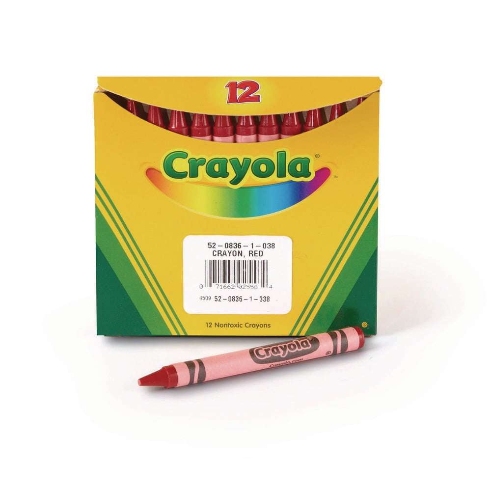 Crayola Red Crayons, Bulk Pack of 12, Non-Toxic, Waterproof, for ...