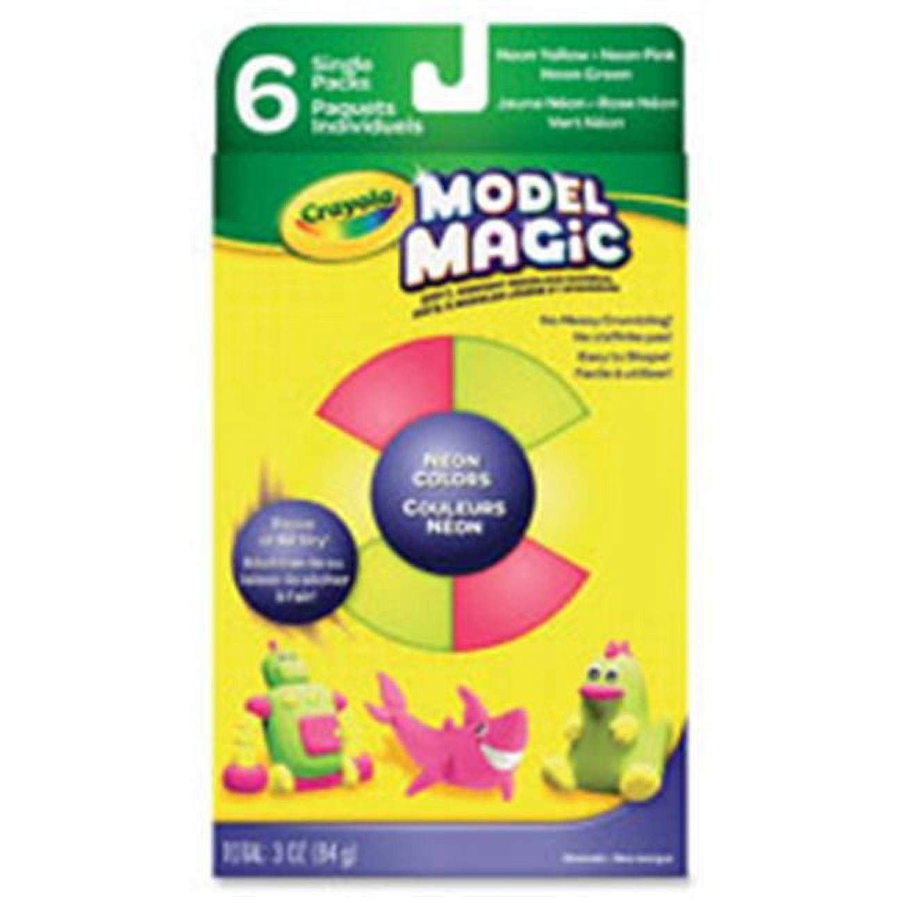 Crayola CYO574512 Model Magic Neon Squishy Modeling Set, 6 Per Set ...