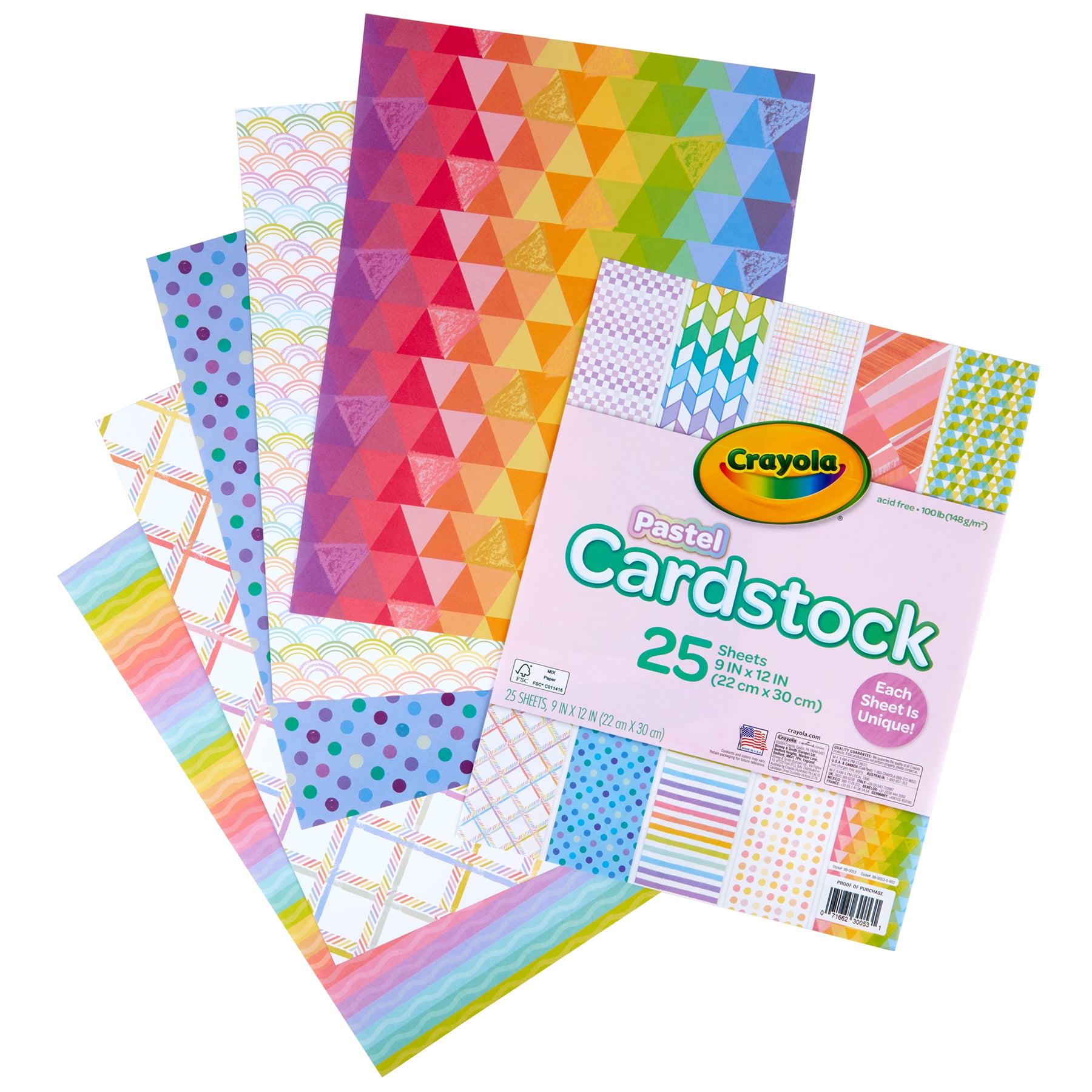 Crayola Cardstock Paper, Assorted Colorful Cardstock for Arts & Crafts ...