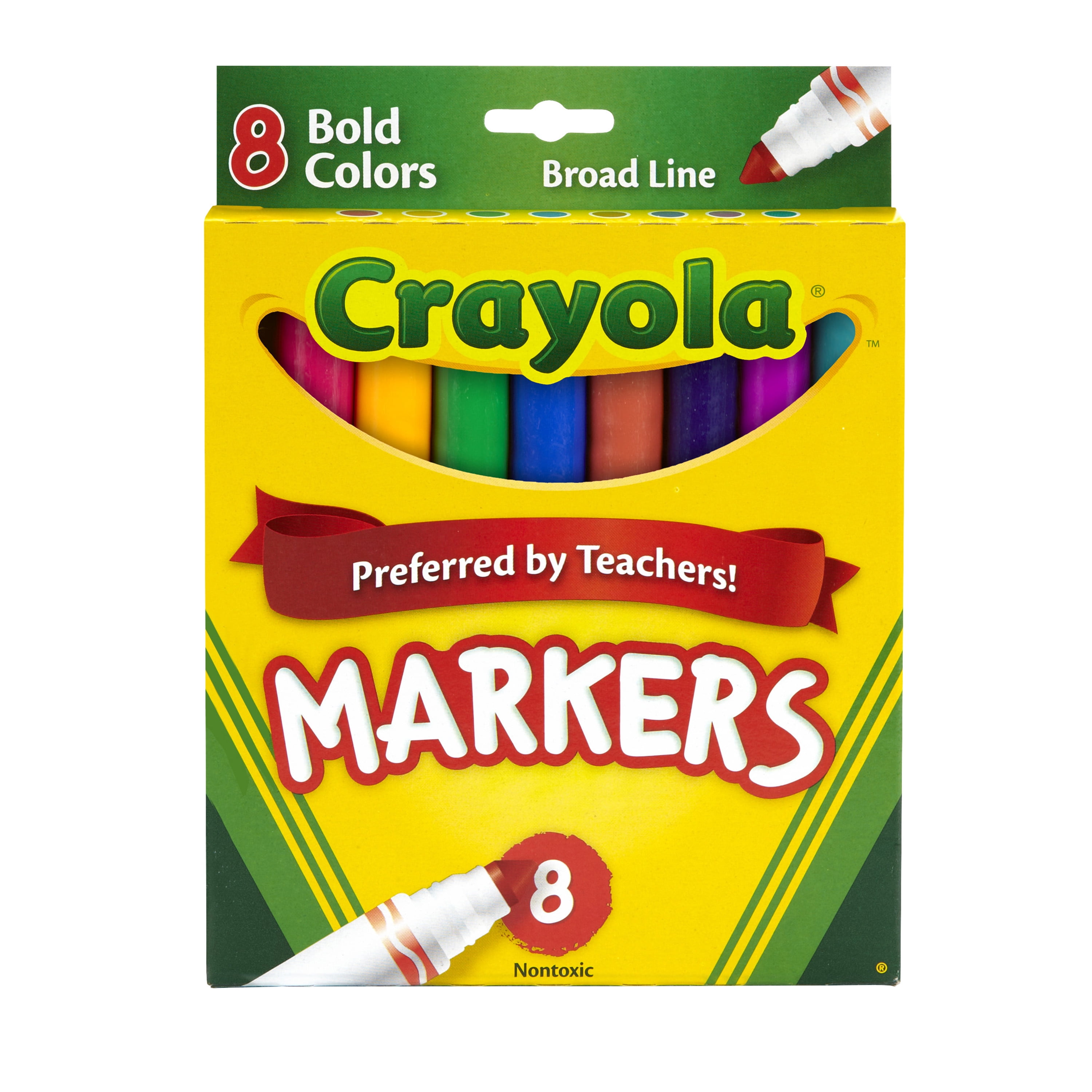 Crayola Marker Set, Classic Broad Line, High Capacity Barrels, Durable ...