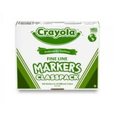 Crayola Classpack, Large 200 ct Fine Line Markers, 10 Colors, Art Tools ...