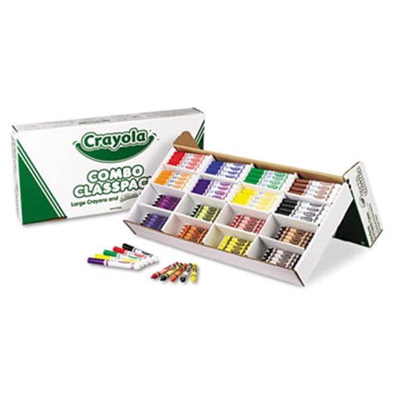 Crayola. Classpack Crayons w/Markers - Assorted Colors - Large Size ...