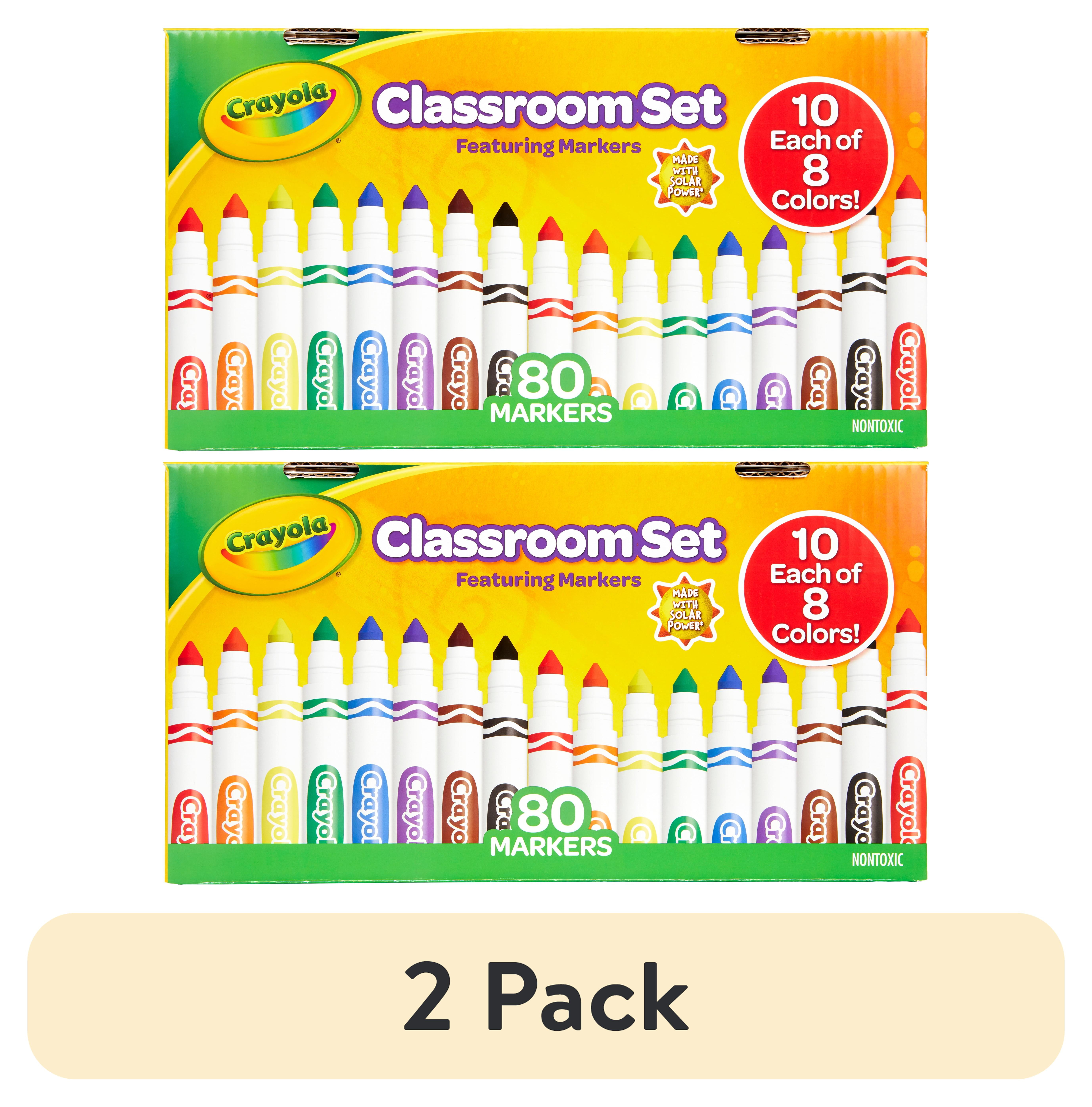 (2 pack) Crayola Classroom Set Bulk Broad Line Markers, 80 Ct ...