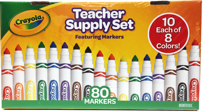 Crayola Classroom Set Bulk Broad Line Markers, 80 Ct, Classroom ...